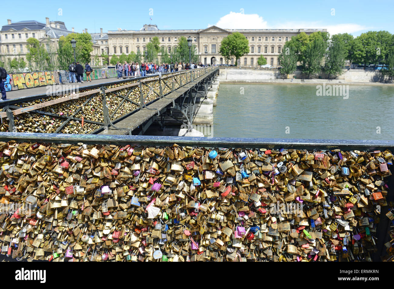 Paris started removing love locks from the Pont des Arts Bridge as ...