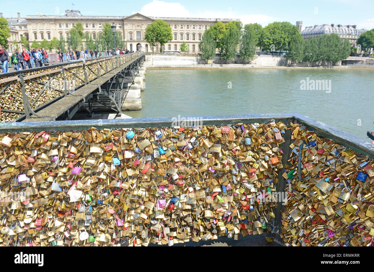 Paris started removing love locks from the Pont des Arts Bridge as ...