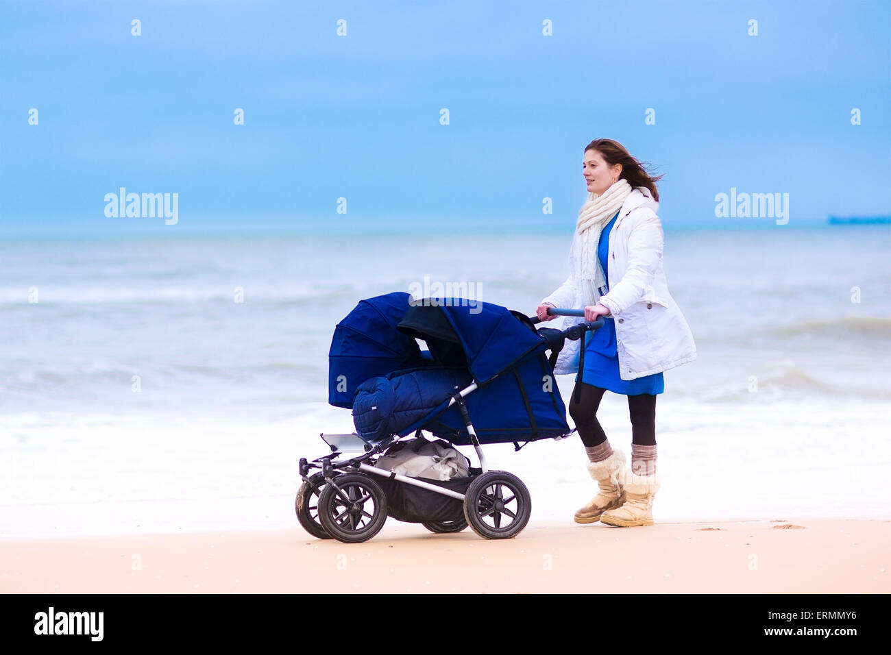 Baby pushing pram hi-res stock photography and images - Alamy