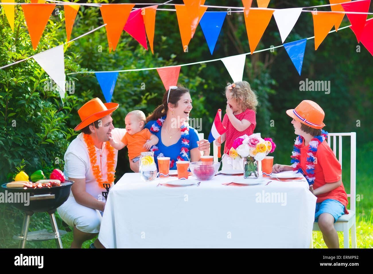 Happy big dutch family kids hi-res stock photography and images - Alamy