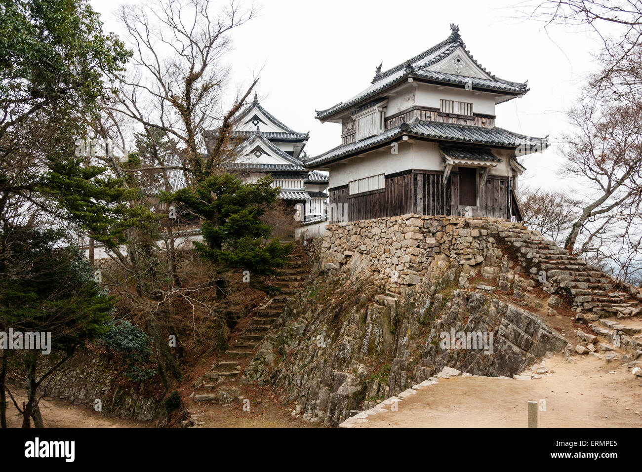 Bitchu Matsuyama, AKA Takahashi, a mountain top castle. The two story ...