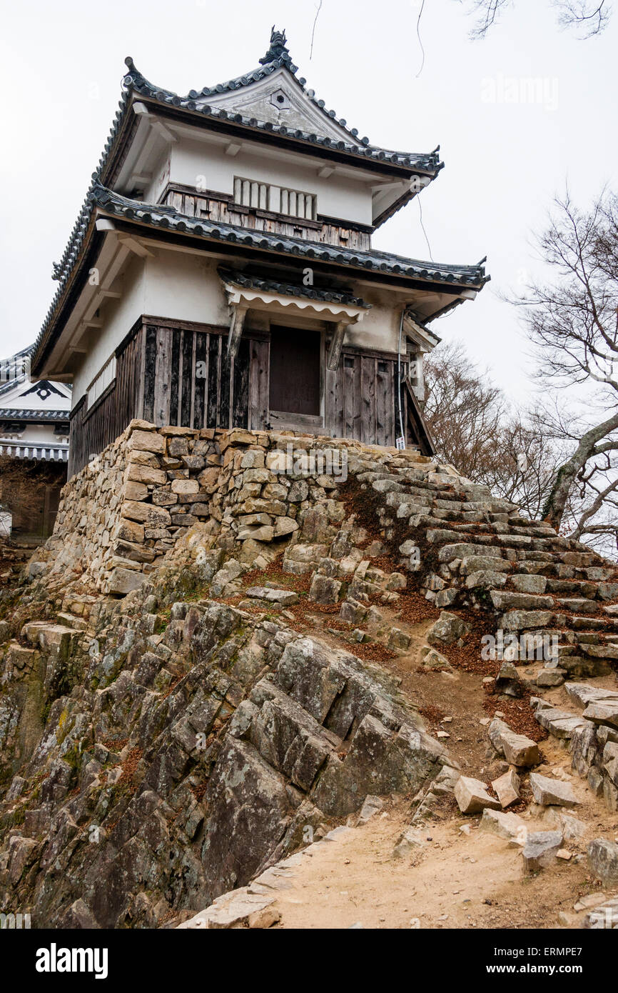 Bitchu Matsuyama, AKA Takahashi, a mountain top castle. The two story ...
