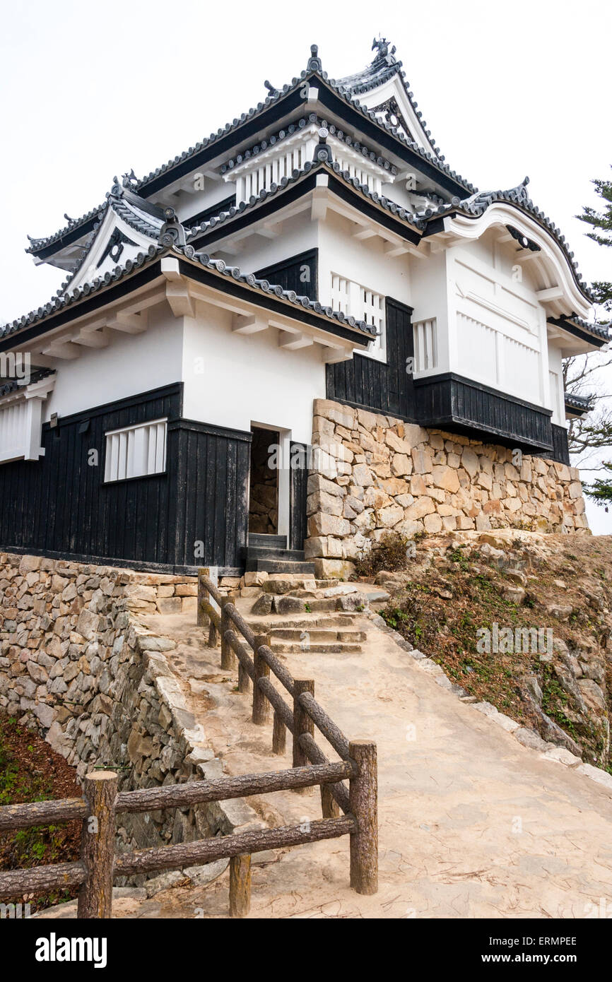 Japan, Takahashi, Bitchu Matsuyama mountain top castle. The highest of ...