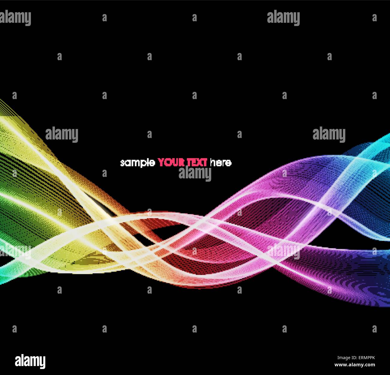Vector Abstract spectrum curved lines background. Template brochure ...