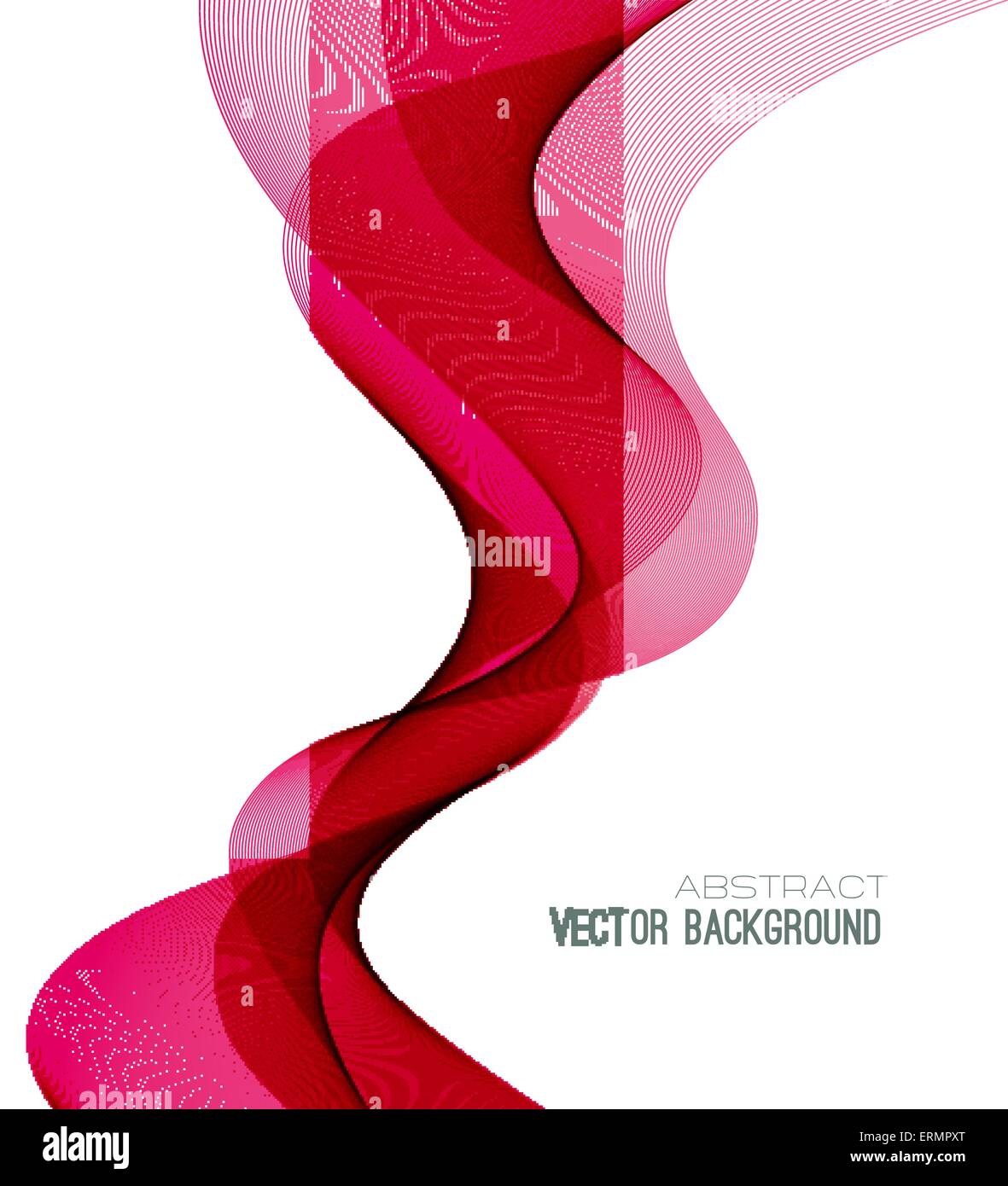 Vector Abstract pink color curved lines background. Template brochure ...
