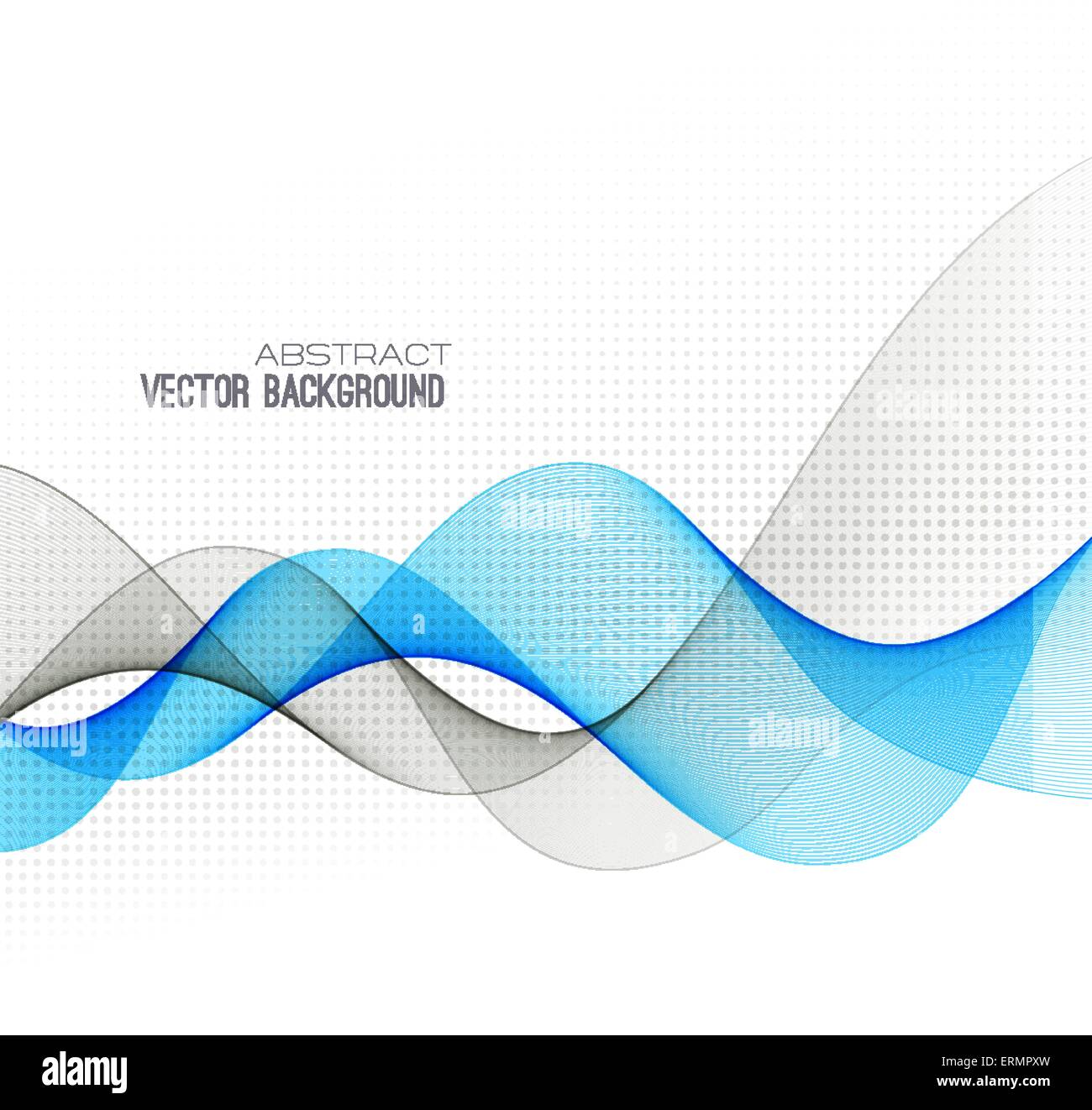 Vector Abstract blue curved lines background. Template brochure design ...