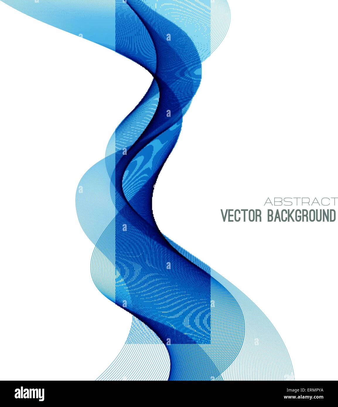 Vector Abstract blue curved lines background. Template brochure design ...