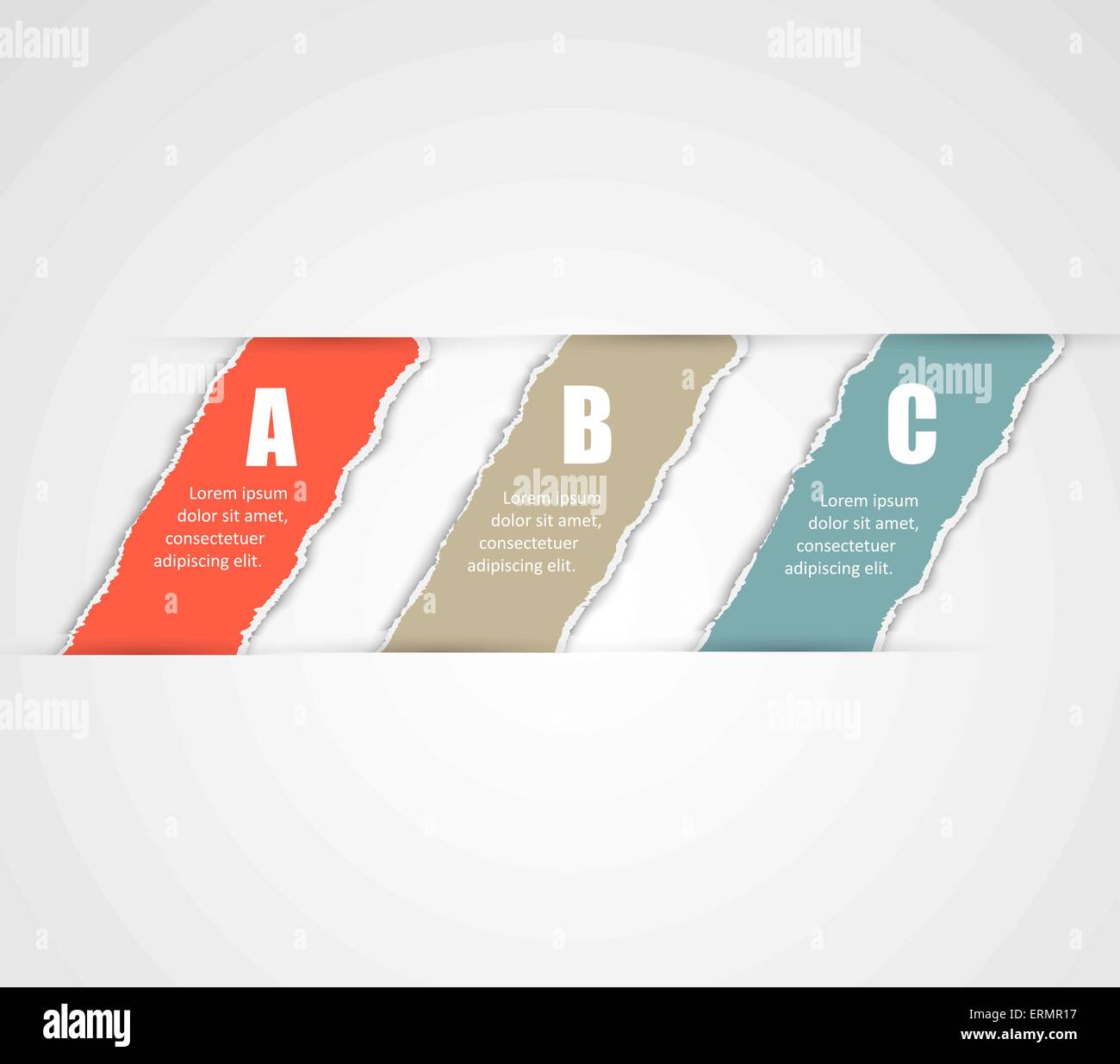 Vector Torn paper banners. Design template for infographics, website ...