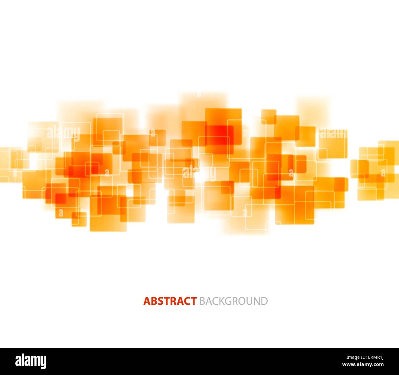 Orange shiny squares shapes technical background. Vector technology ...