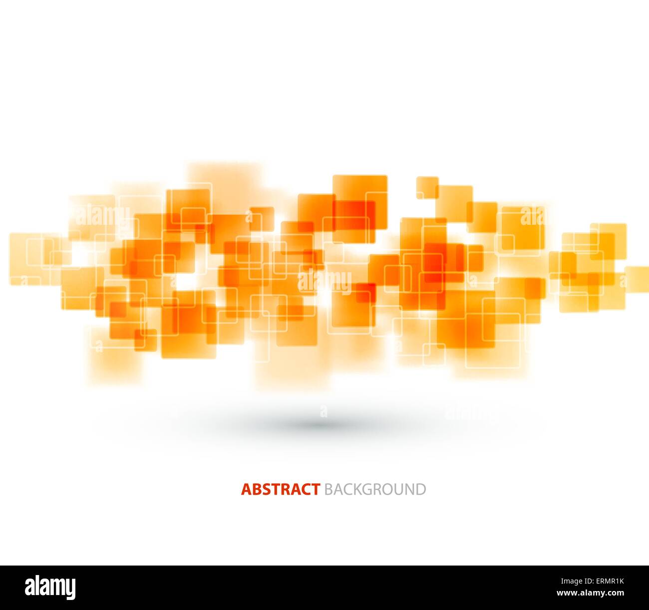 Orange shiny squares shapes technical background. Vector technology ...