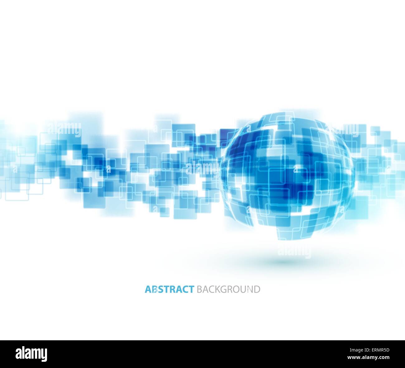 Blue shiny squares shapes technical background. Vector technology ...