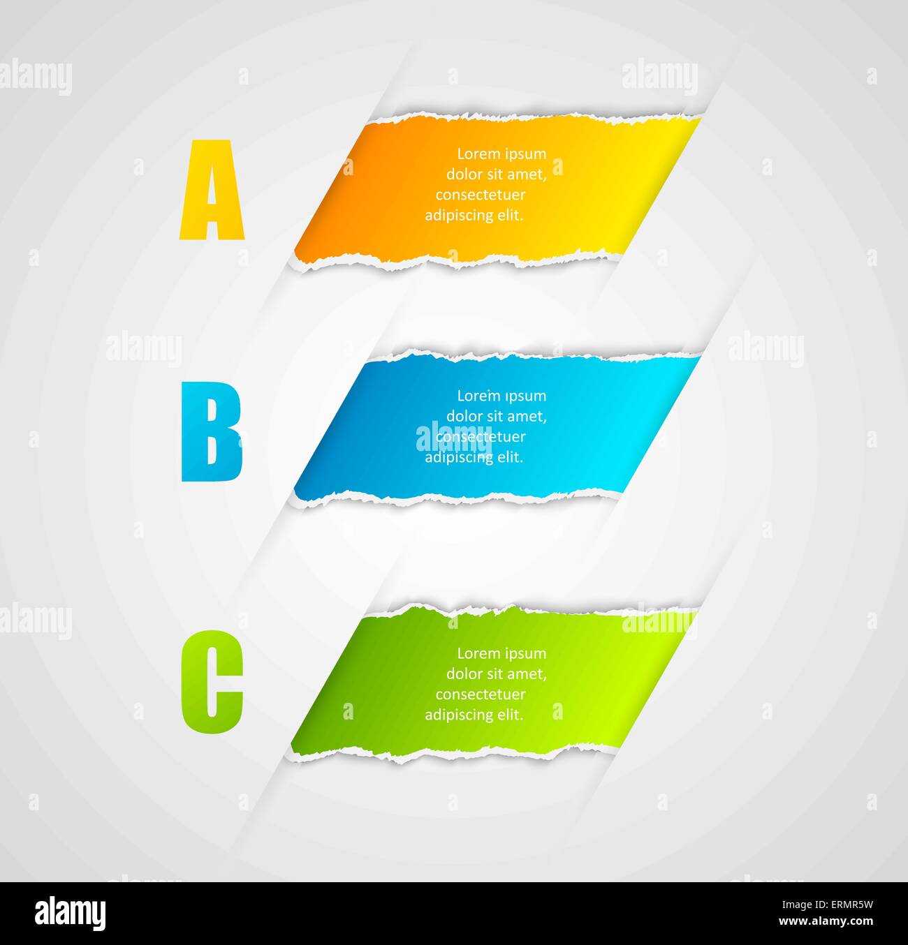 Modern infographics template torn paper style. Vector illustration ...
