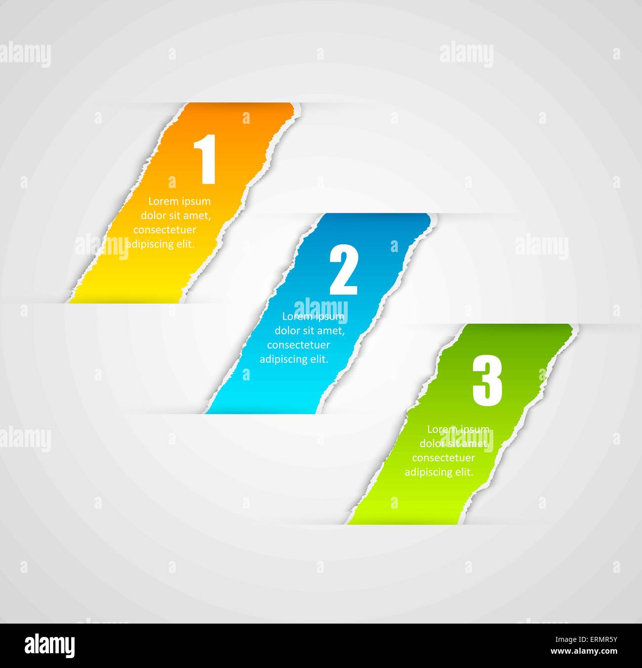 Modern infographics template torn paper style. Vector illustration ...
