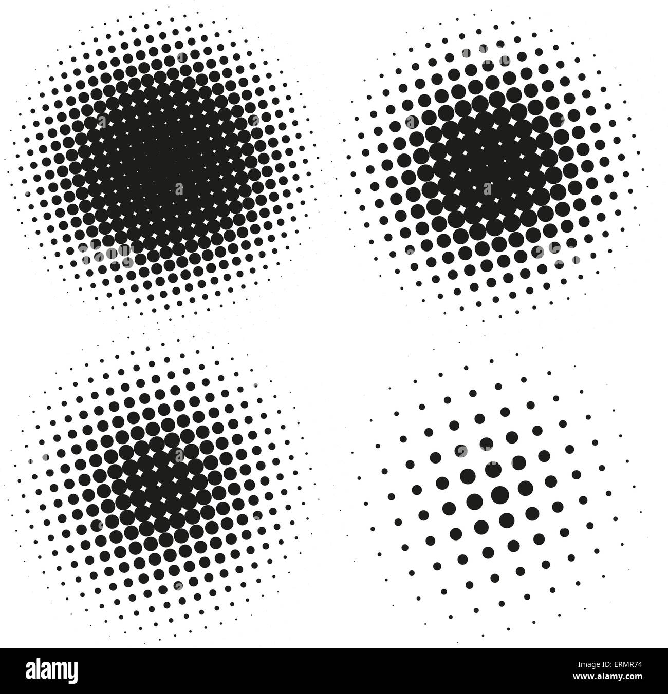 Set of Abstract Halftone Design Elements. Vector illustration Stock ...