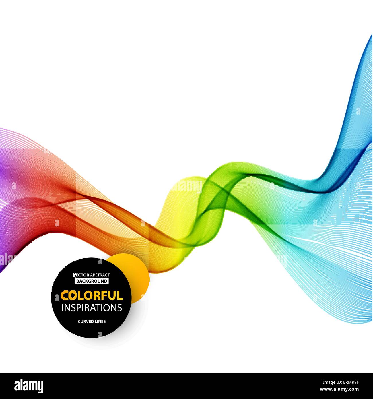 Vector Abstract spectrum curved lines background. Template brochure ...