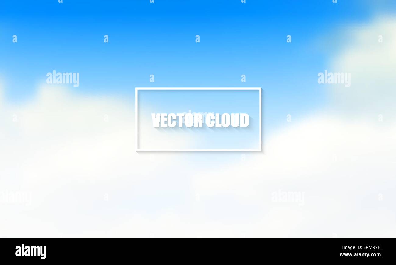 Blue sky with clouds. Vector background. For website design Stock ...