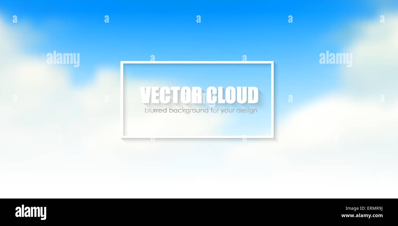 Blue sky with clouds. Vector background. For website design Stock ...