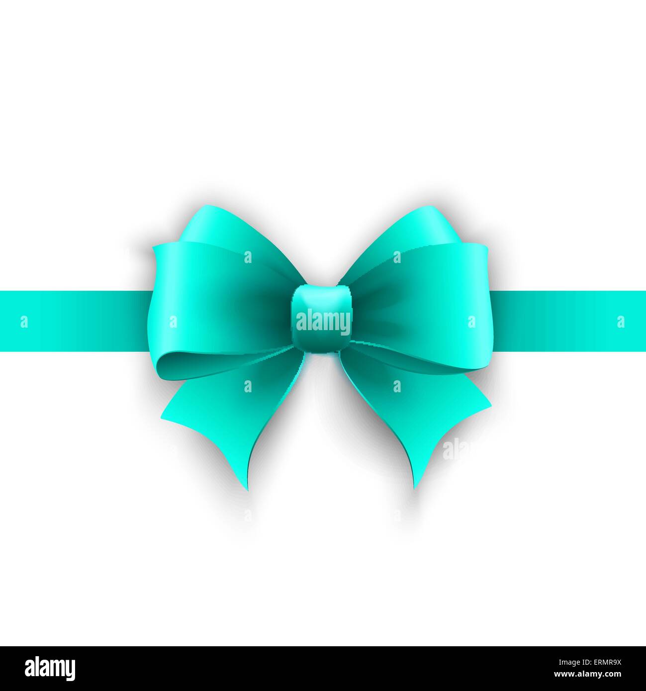 Vector Invitation card with blue holiday ribbon and bow Stock Vector ...