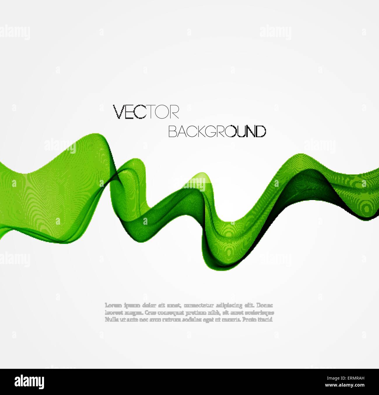 Vector Abstract green curved lines background. Template brochure design ...
