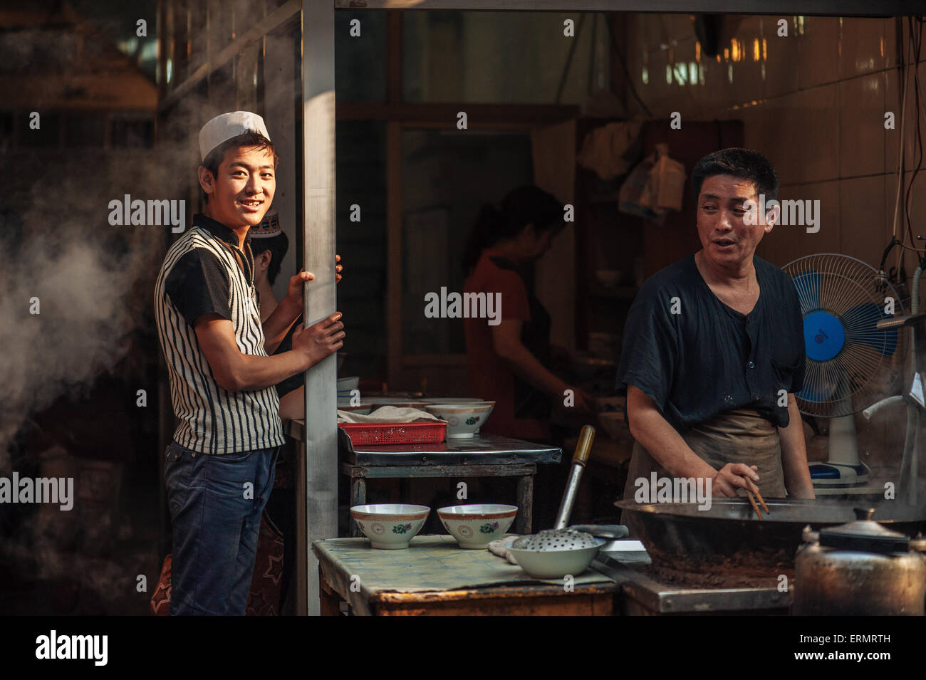 Muslim street in Xian, China Stock Photo - Alamy