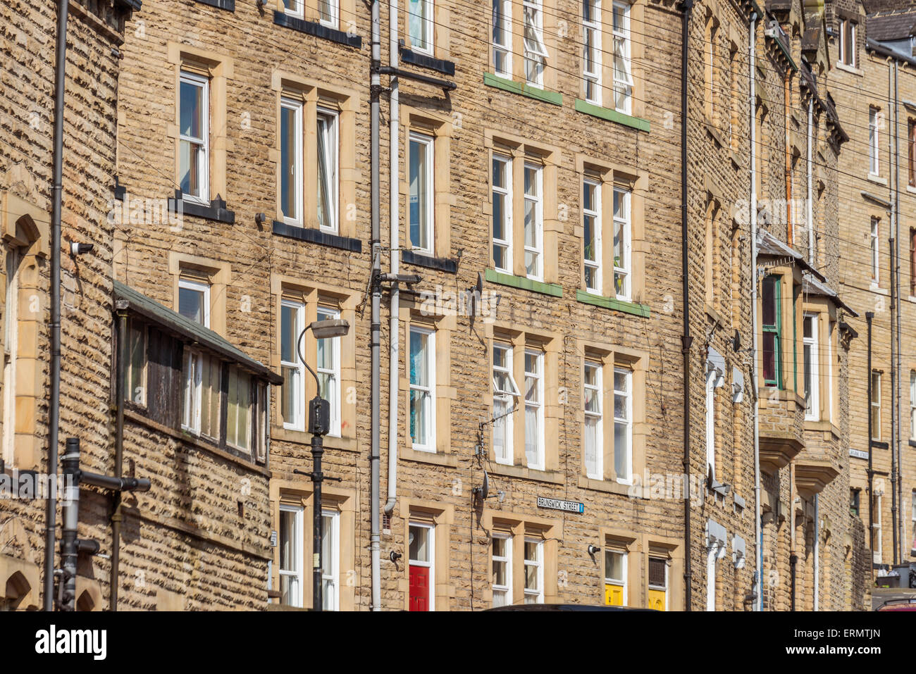 The pretty tourist town of Hebden Bridge in the South Pennine region of ...