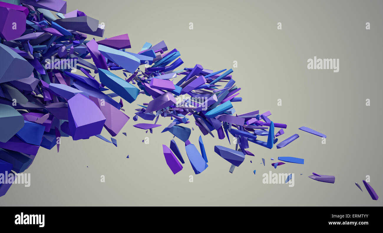 3d image of solid explosion Stock Photo - Alamy