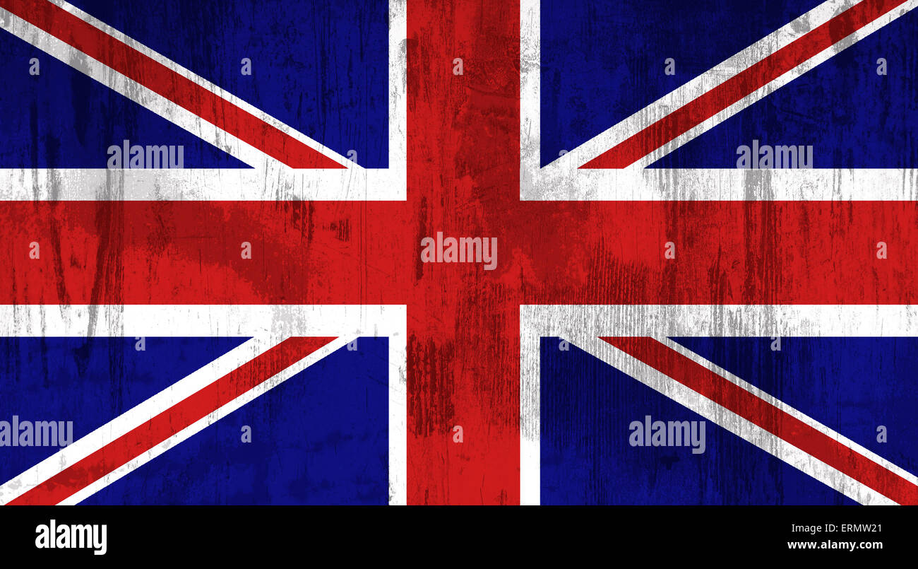 Illustration of an old and dirty United Kingdom flag Stock Photo - Alamy