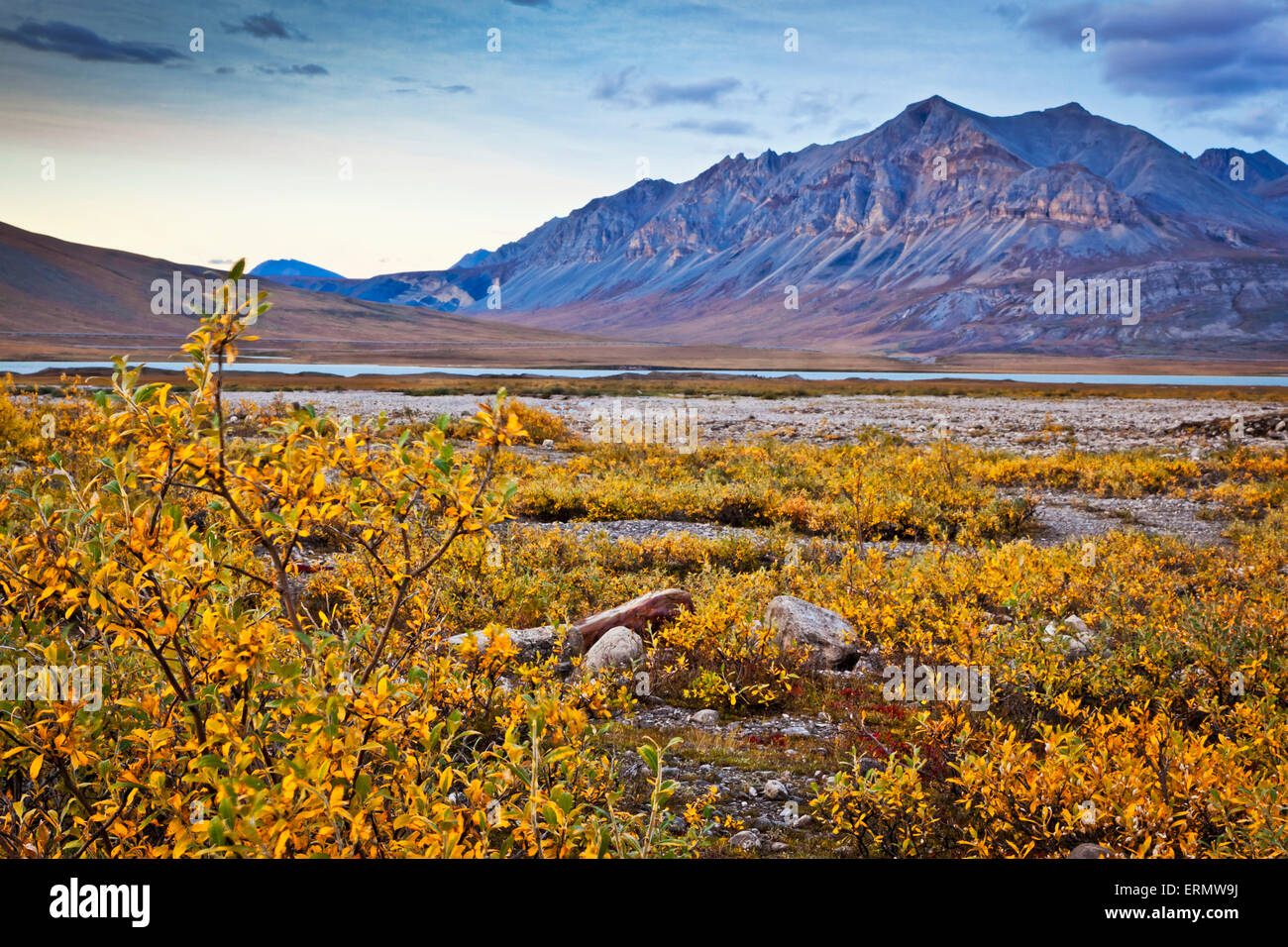Brooks Range in Arctic National Wildlife Refuge from Galbraith Lake at ...