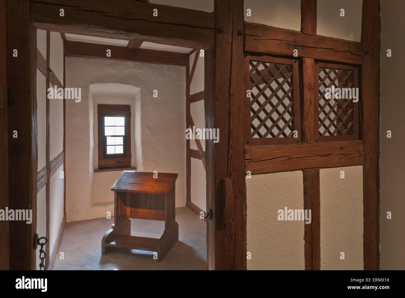 Monk's cell in the Augustinian monastery, museum, Martin Luther lived ...