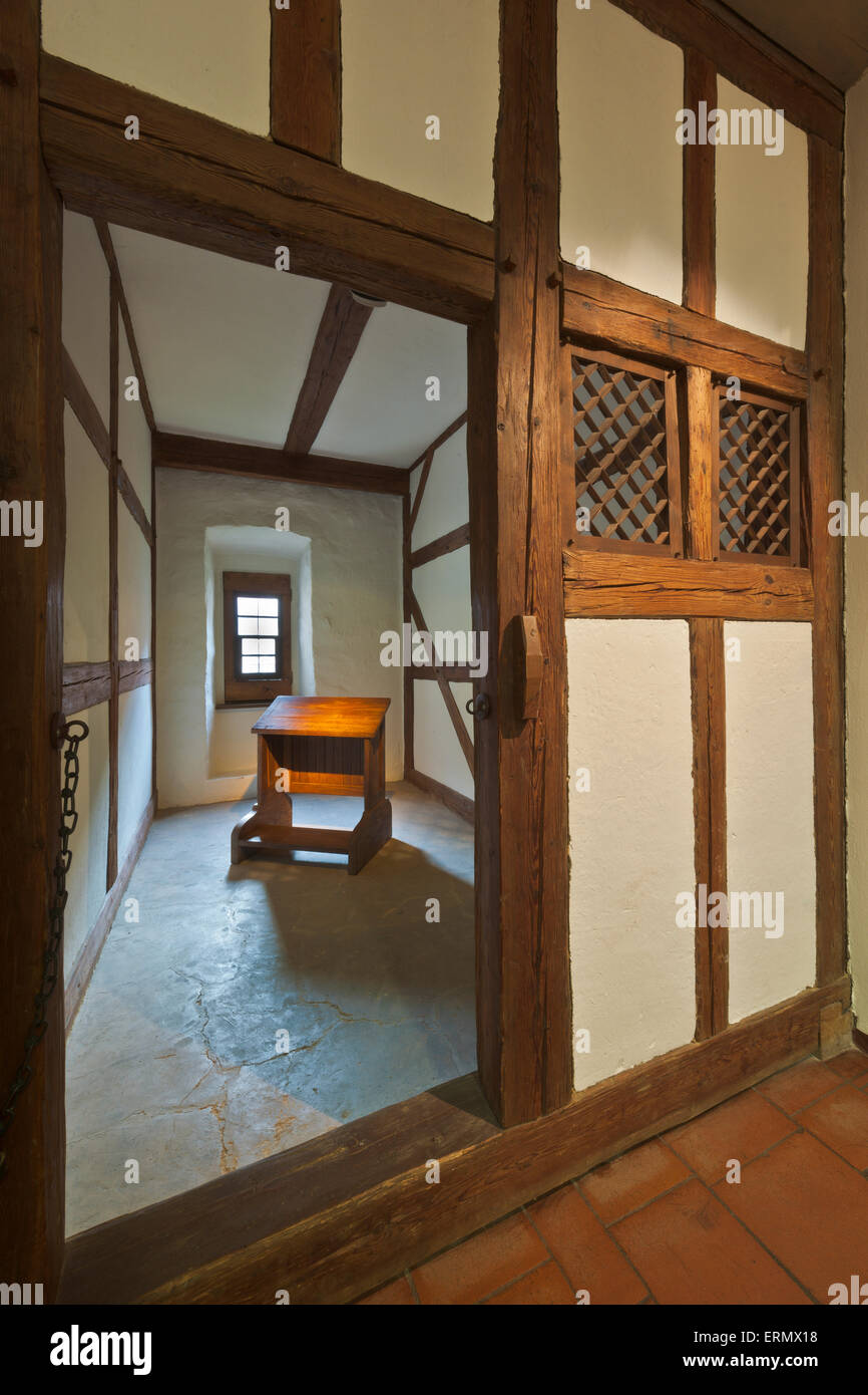 Monk's cell in the Augustinian monastery, museum, Martin Luther lived ...