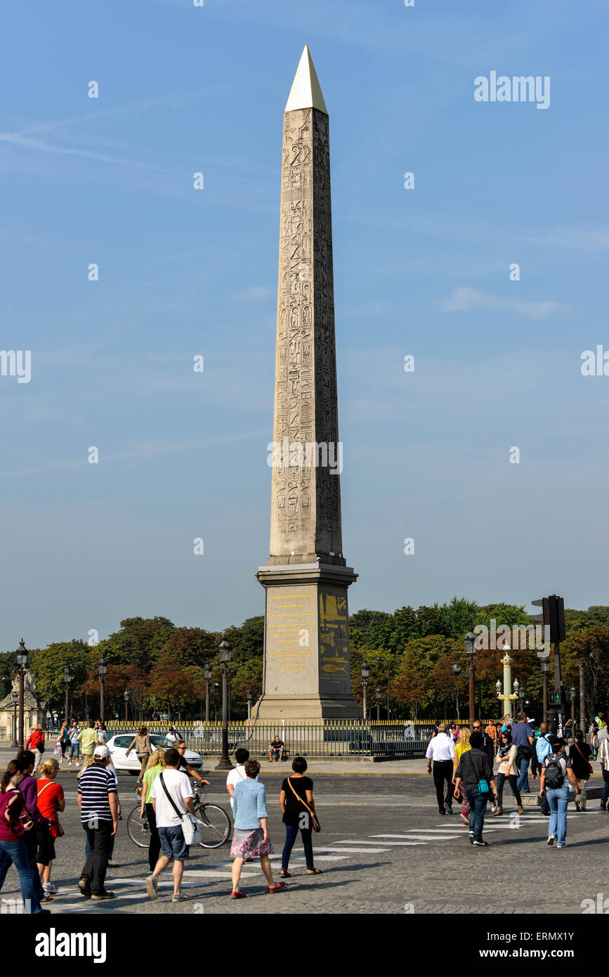 Obelisk of Luxor, Place de la Concorde, Paris, France Stock Photo - Alamy