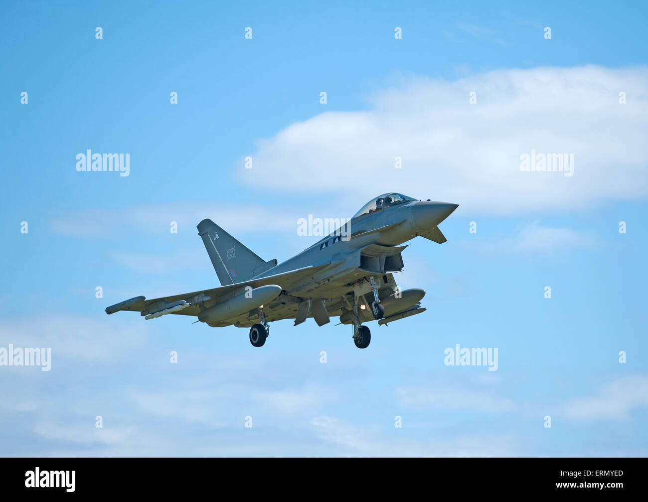 Eurofighter Typhoon fast fighter jet returning to RAF Lossiemouth home ...