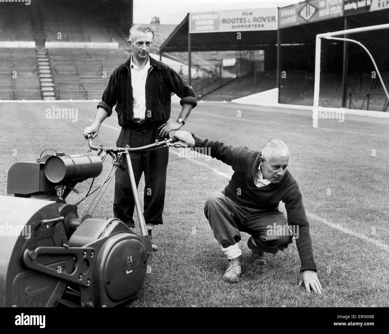 Birmingham City football club groundsman Bill Clinton (right) and ...