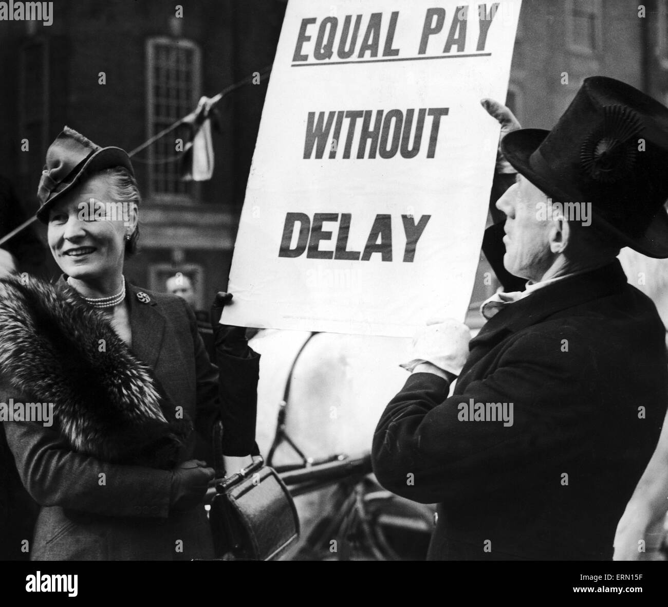 Dr Edith Summerskill MP for Fulham West seen here outside the Houses of ...