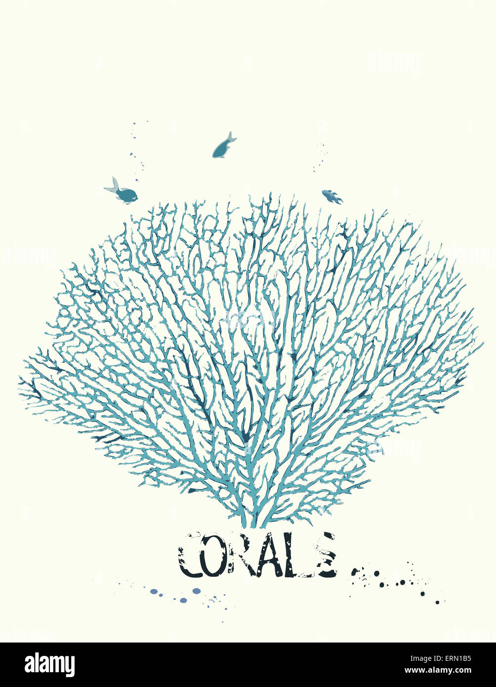 Sea fan vector pattern hi-res stock photography and images - Alamy