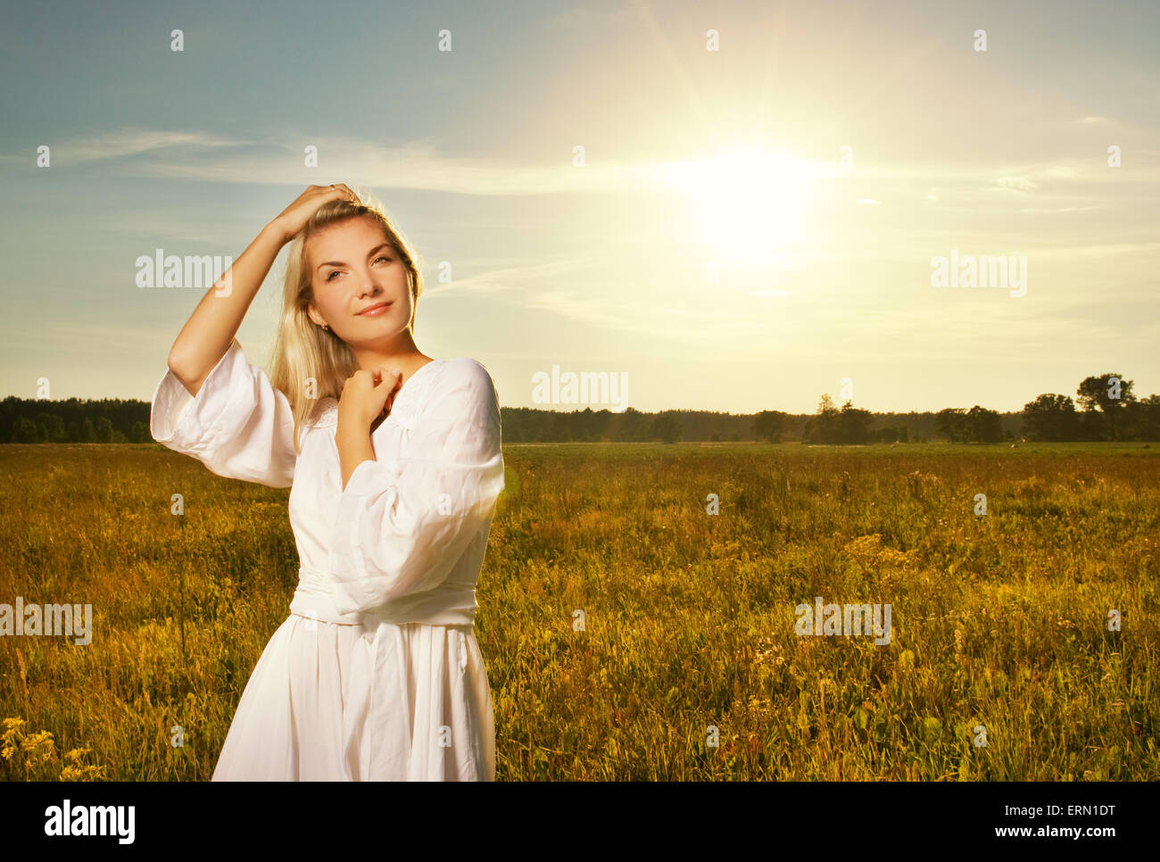 Beautiful woman outdoors Stock Photo - Alamy