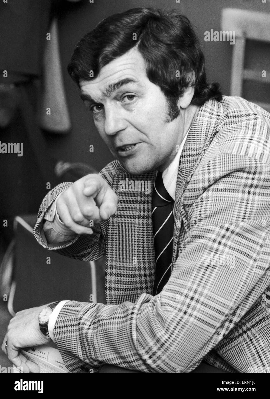 Geoff Coleman, Nuneaton Borough FC Manager. 8th November 1975 Stock ...