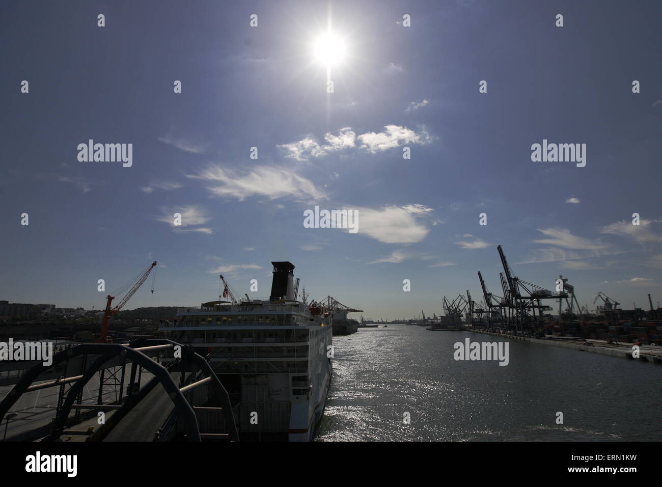 Gdynia, Poland 5th, June 2015 Largest in history container ship arrived ...