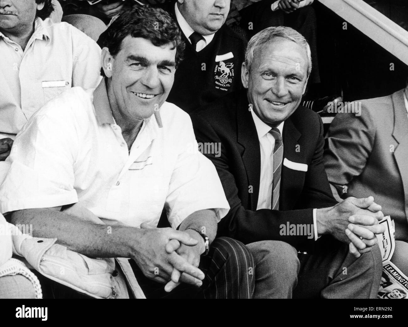 Geoff Coleman, former Nuneaton Borough FC Manager and Jim Watson, May ...