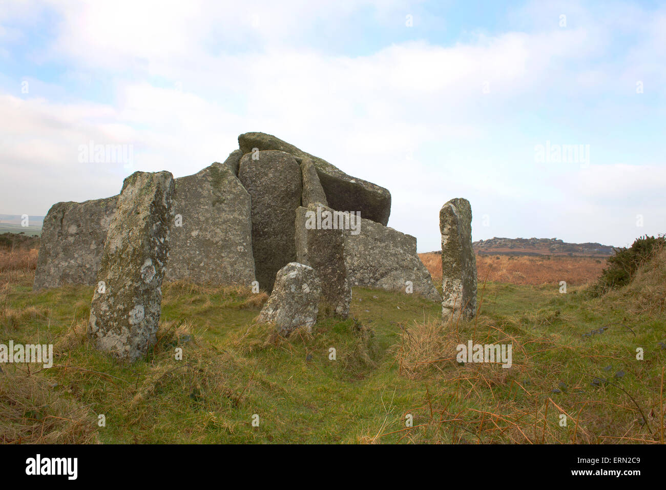 Zennor quoit neolithic burial chamber st ives cornwall hi-res stock ...