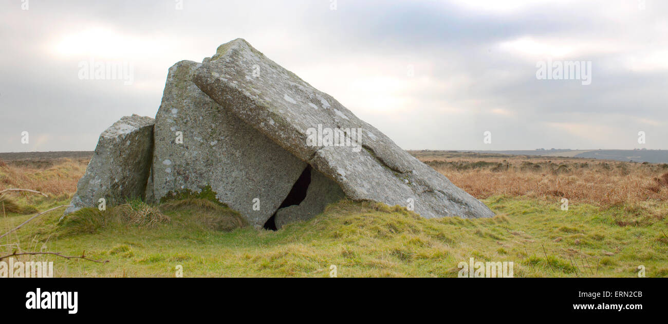 Zennor quoit neolithic burial chamber st ives cornwall hi-res stock ...