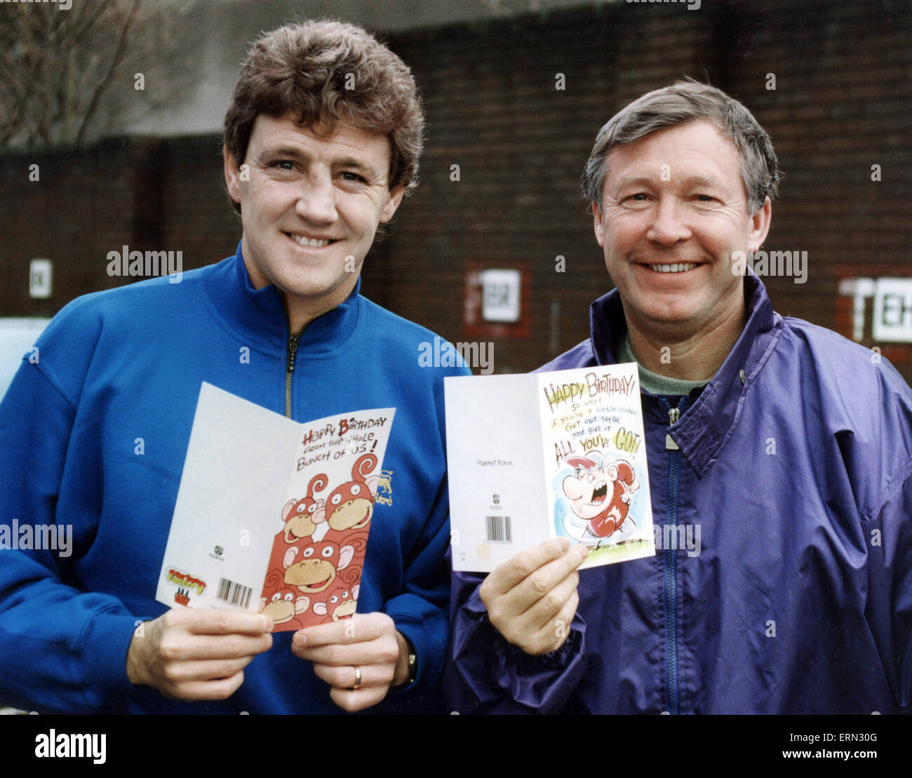 Joint birthday celebration for Manchester United manager Alex Ferguson ...