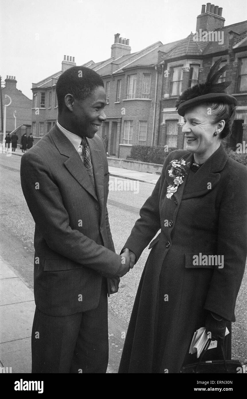 Making a polling day tour of her Fulham constituency. Dr Edith ...