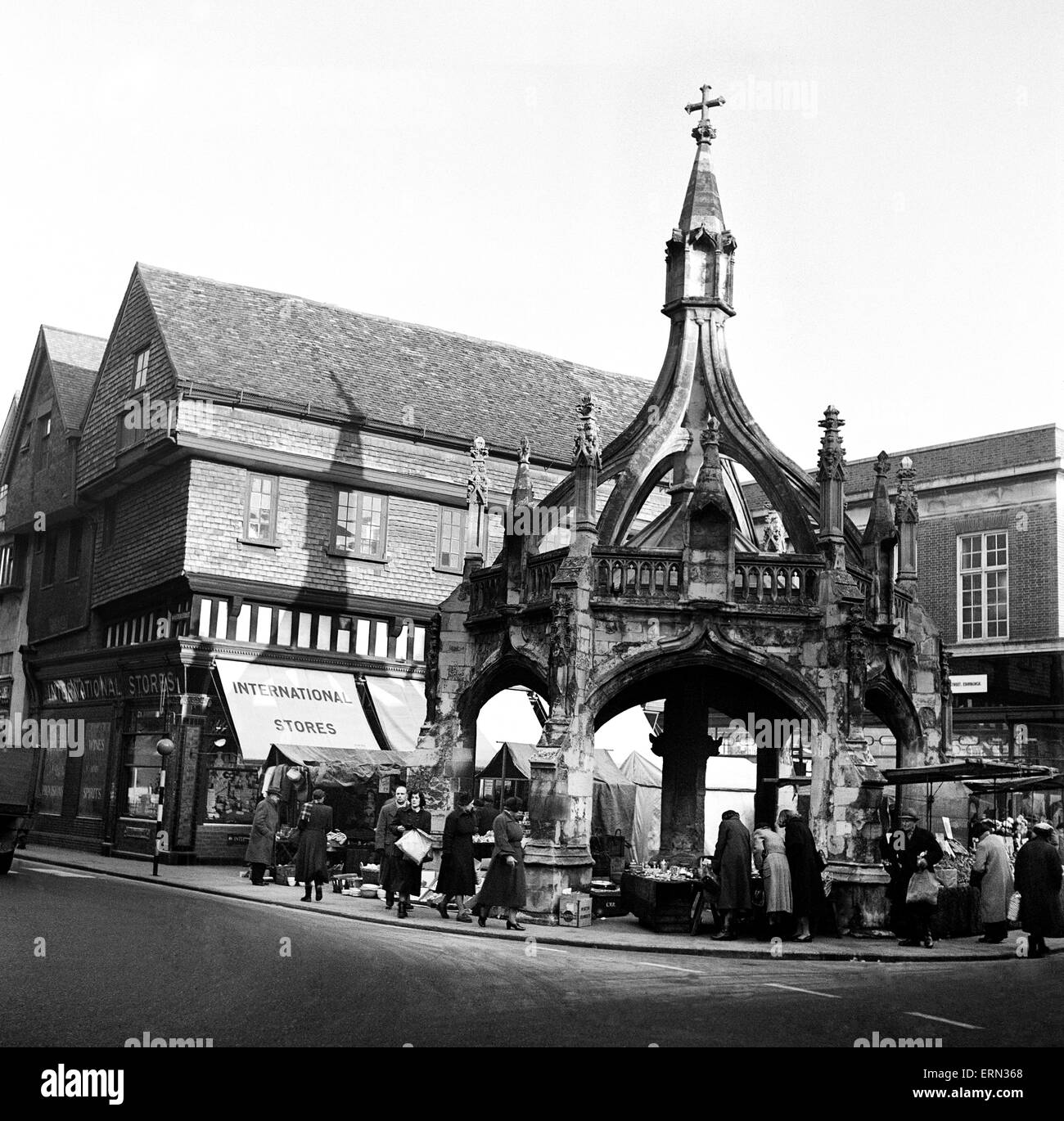 Silver street market salisbury Black and White Stock Photos & Images - Alamy