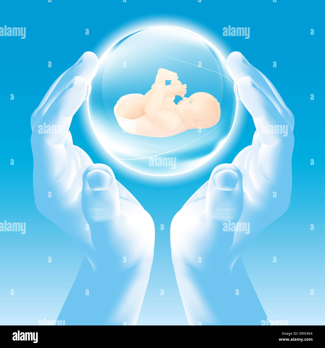 Baby hand holding globe hi-res stock photography and images - Alamy