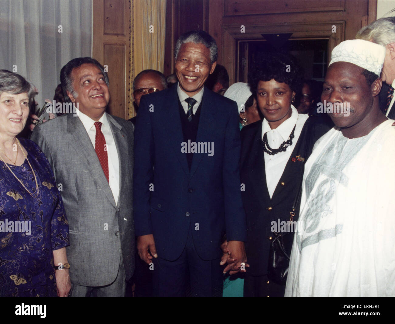 Nelson Mandela, deputy Leader, African National Congress, visits London ...