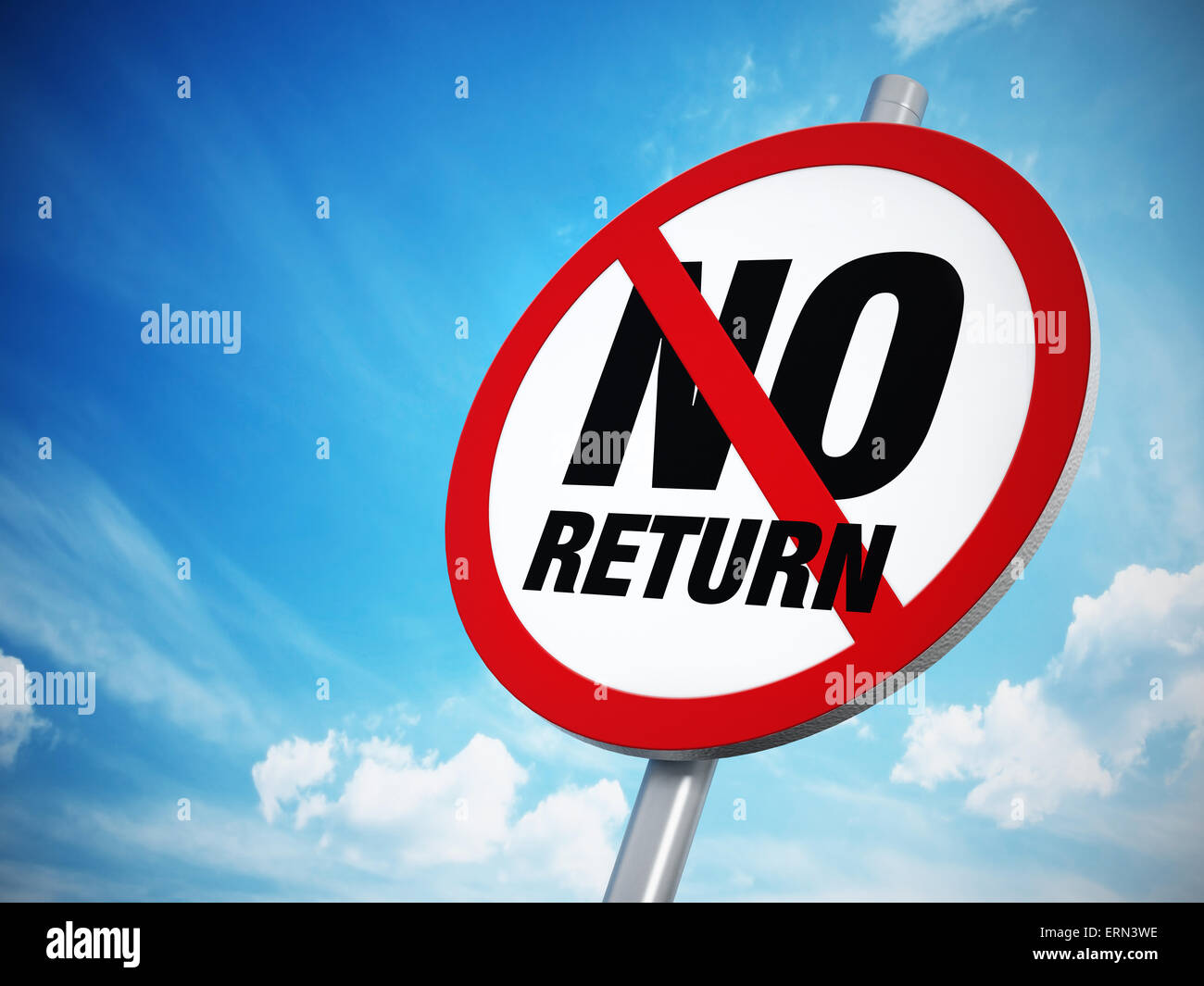 No return road sign hi-res stock photography and images - Alamy