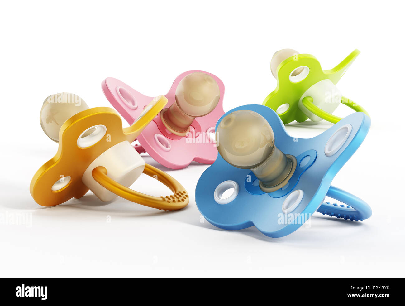Pink baby pacifier isolated on white background Stock Photo - Alamy