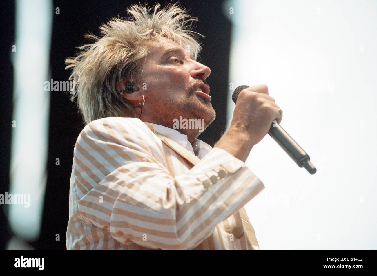 Rock star Rod Stewart performs some of his most famous hits during a ...