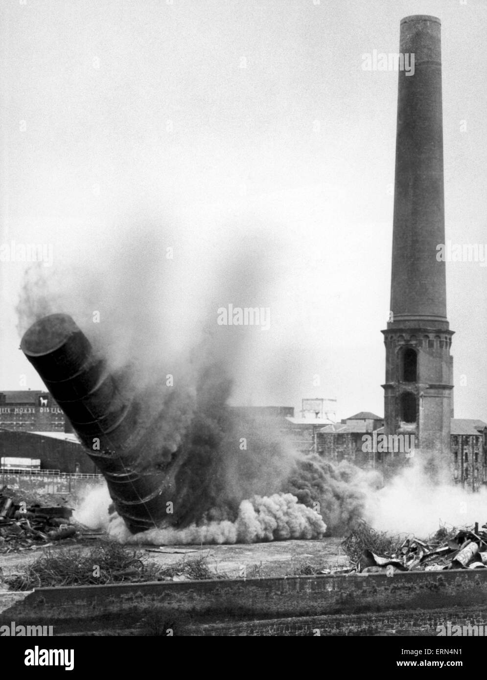 More than 4,200 tons of brickwork hit the dust yesterday on target at ...